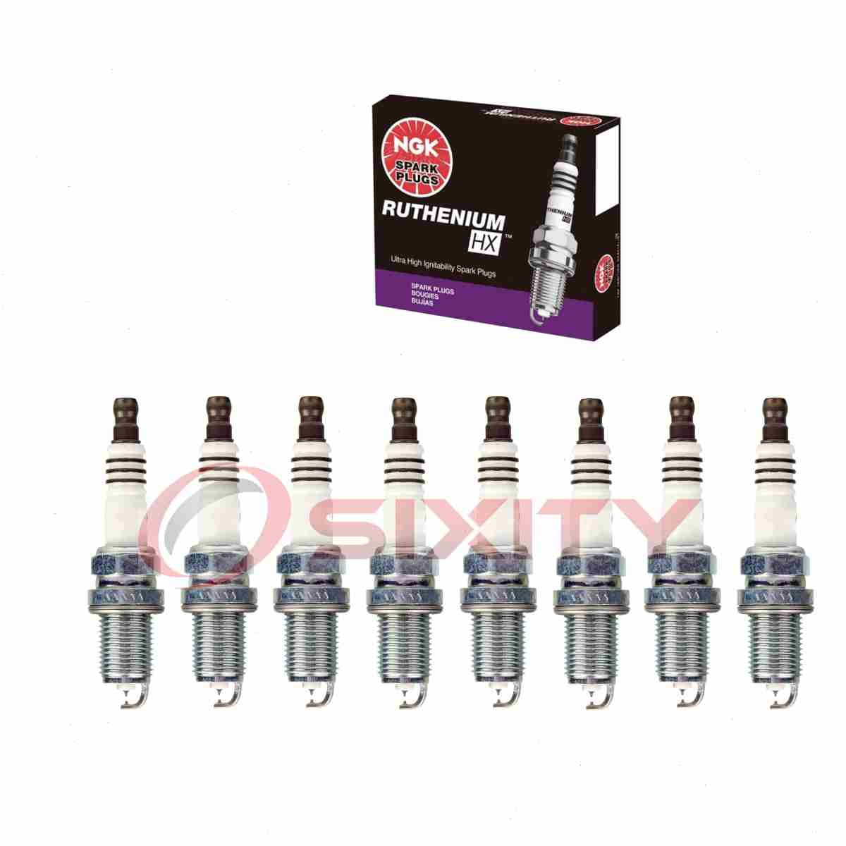 8 pc NGK 94279 Ruthenium HX Spark Plugs for Ignition Wire Secondary ...