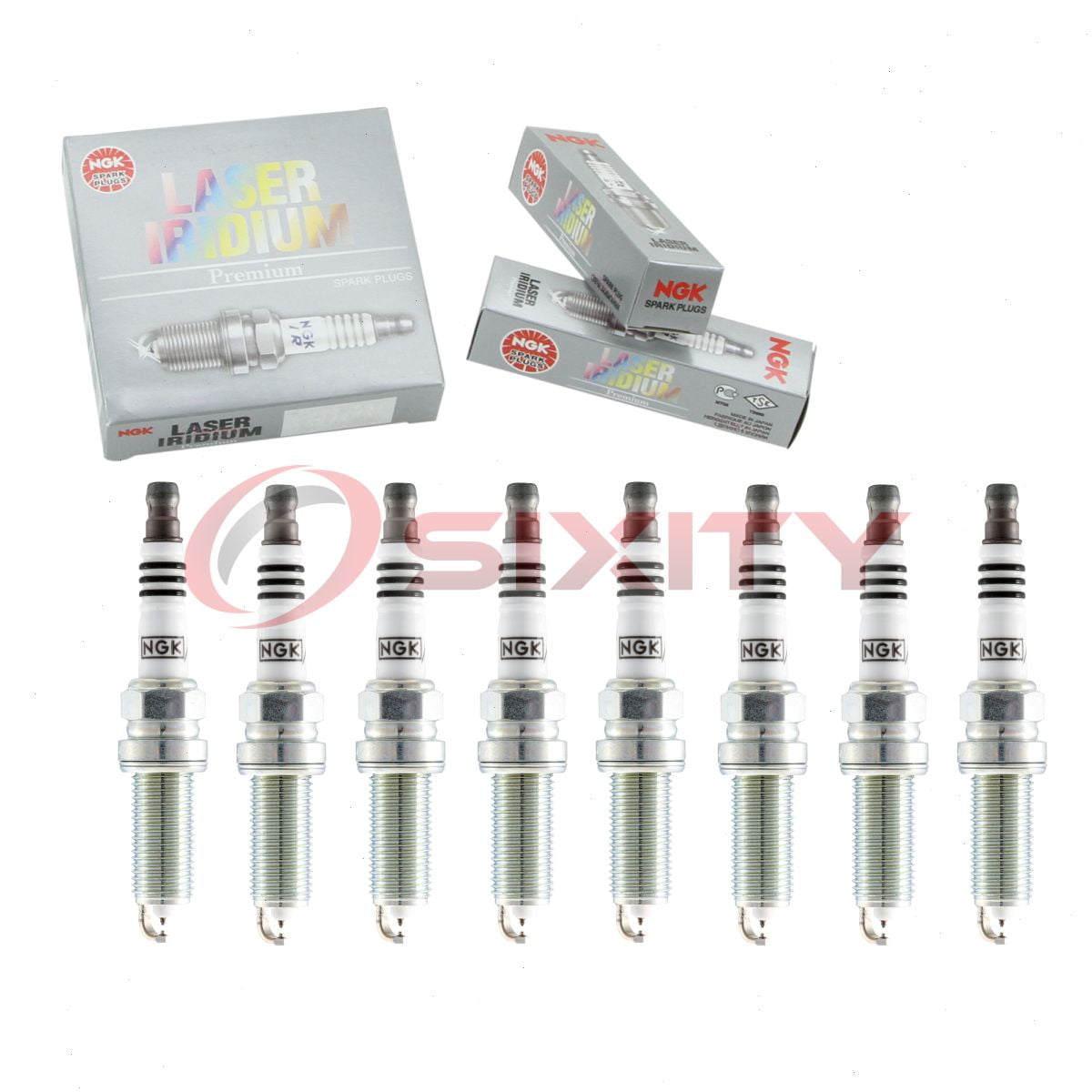 8 pc NGK 95993 Laser Iridium Spark Plugs for Ignition Wire Secondary ...