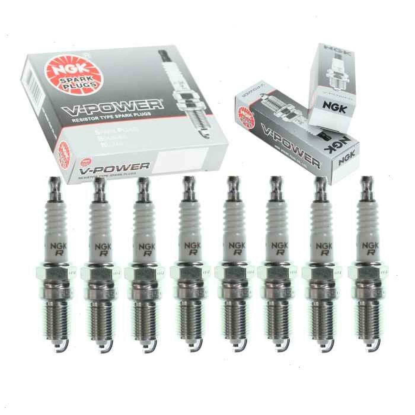 8 pc NGK V-Power Spark Plugs compatible with Chevrolet Camaro 5.7L 6.2L ...