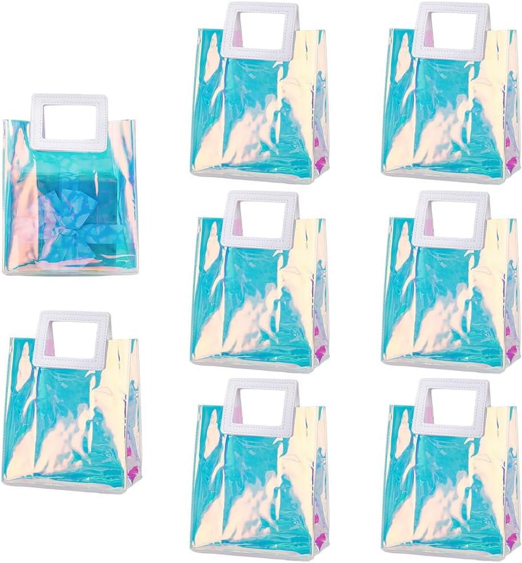 8 pc PVC Laser Transparent Bag Tote Bag for Gift or Present Packaging ...