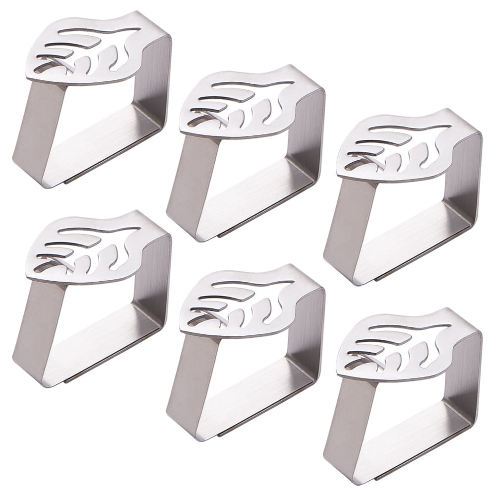 8 pc Stainless Steel Tablecloth Clips Table Cover Clamps Skirt Clips ...