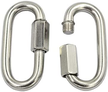 8 pcs 2 inch Long 304 Stainless Steel Lock Screw Spring Snap Hook Ring ...