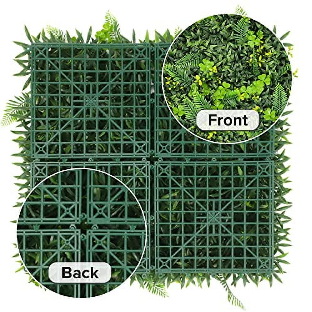 8 pcs 20" x 20" Artificial Boxwood Panel with Cover Back Hedge Topiary ...