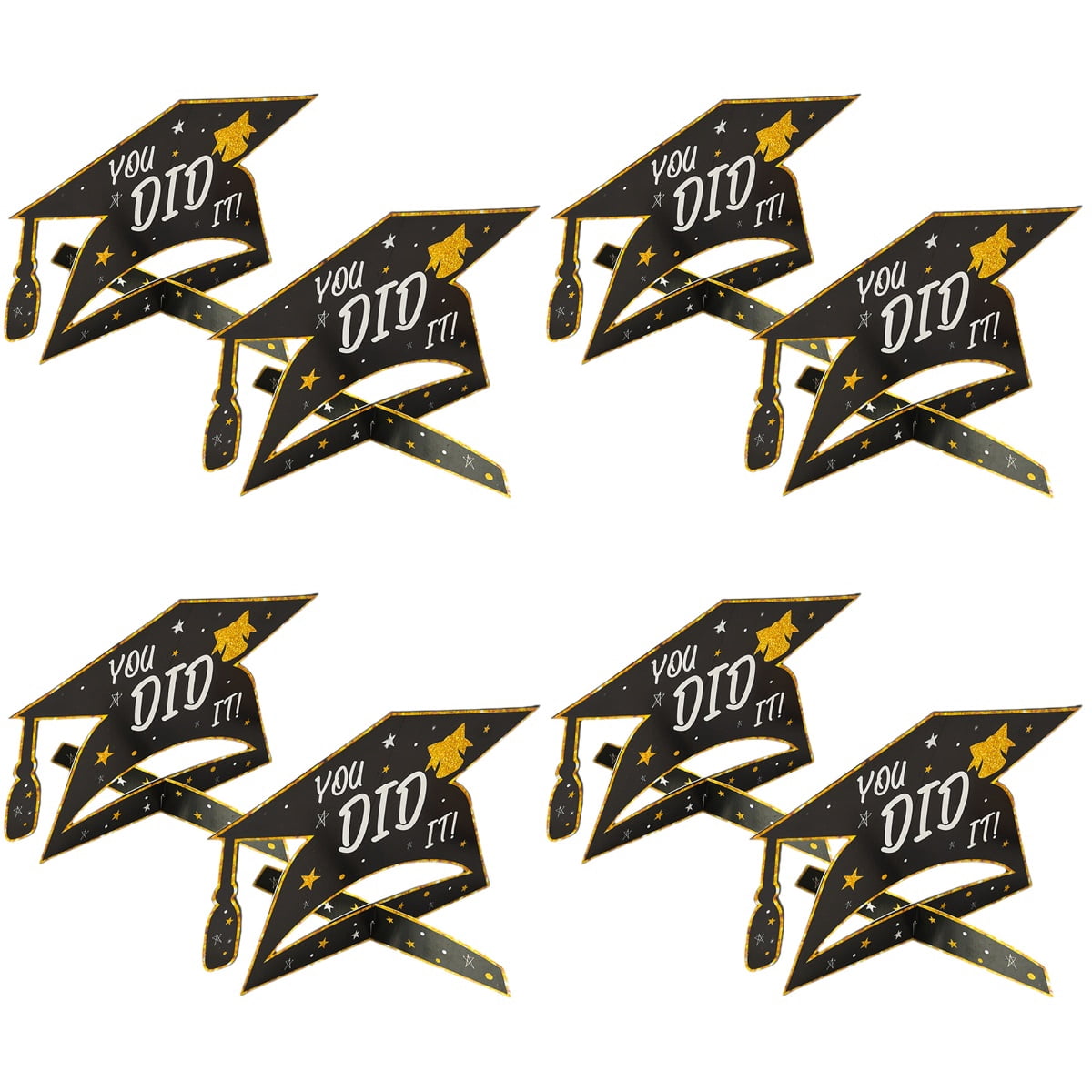 8 pcs 2023 Graduation Party Doctoral Cap Ornament Graduation Desktop ...