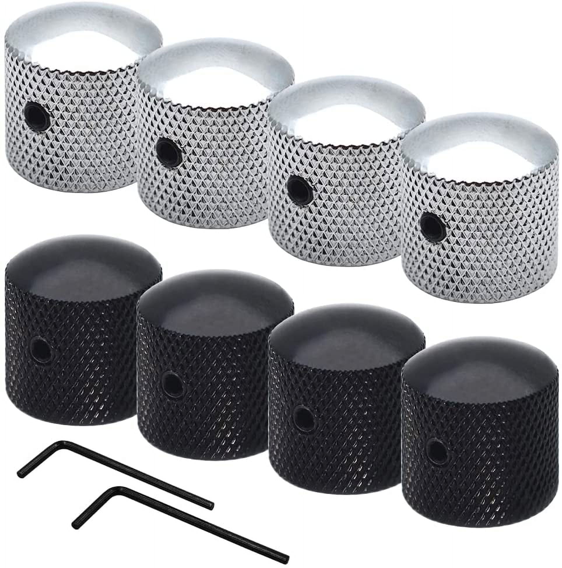 8 pcs 6 mm Metal Knob Volume Tone Control Knobs, DaKuan Chrome and ...