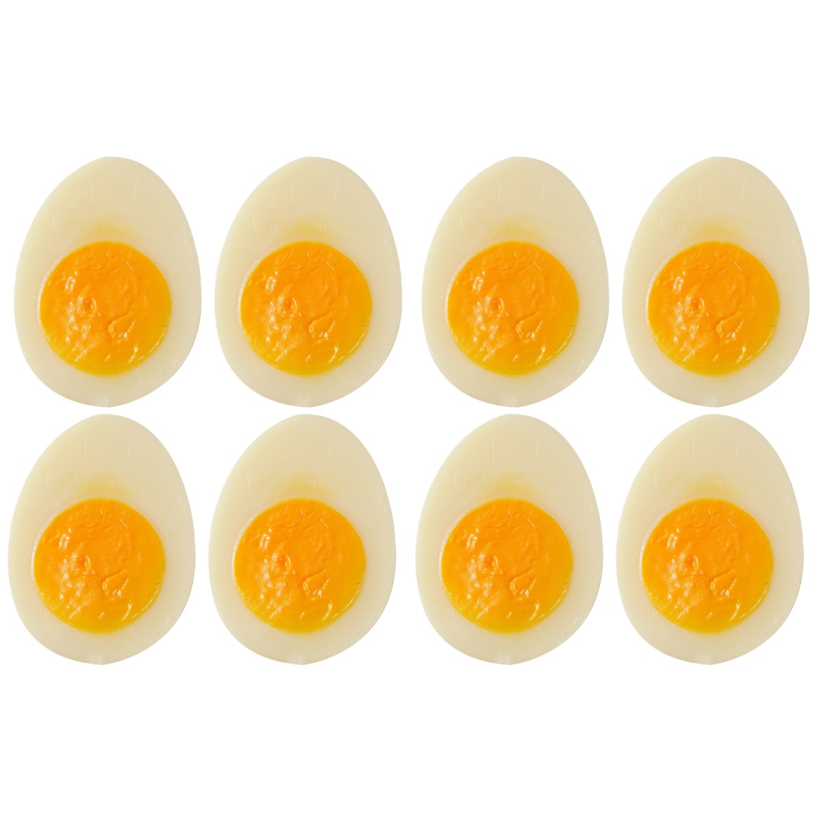 8 pcs Artificial Boiled Egg Prop Diy Boiled Egg Models Realistic ...