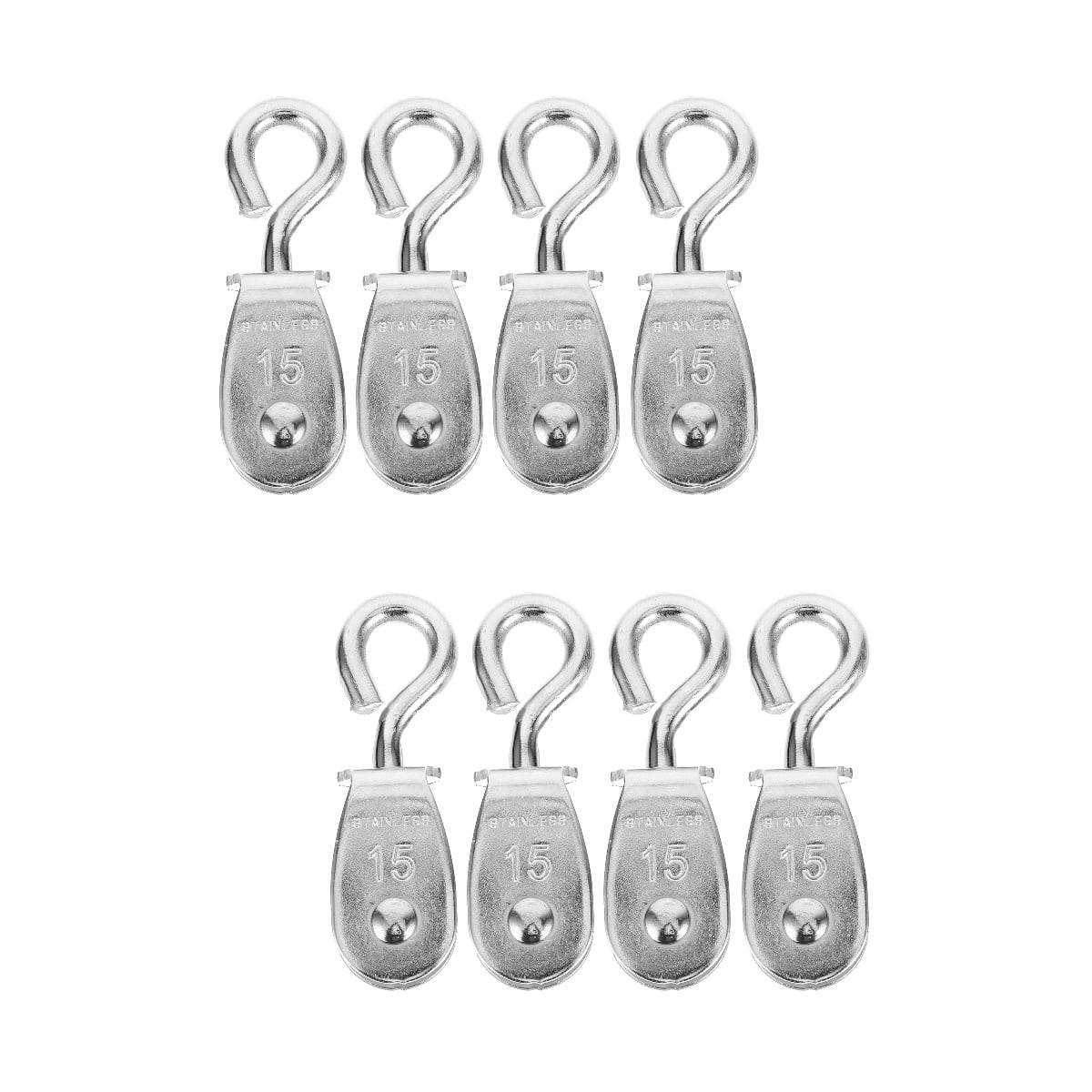 8 pcs Crane Wire Rope Pulleys Small Lifting Pulley Steel Pulley Roller ...