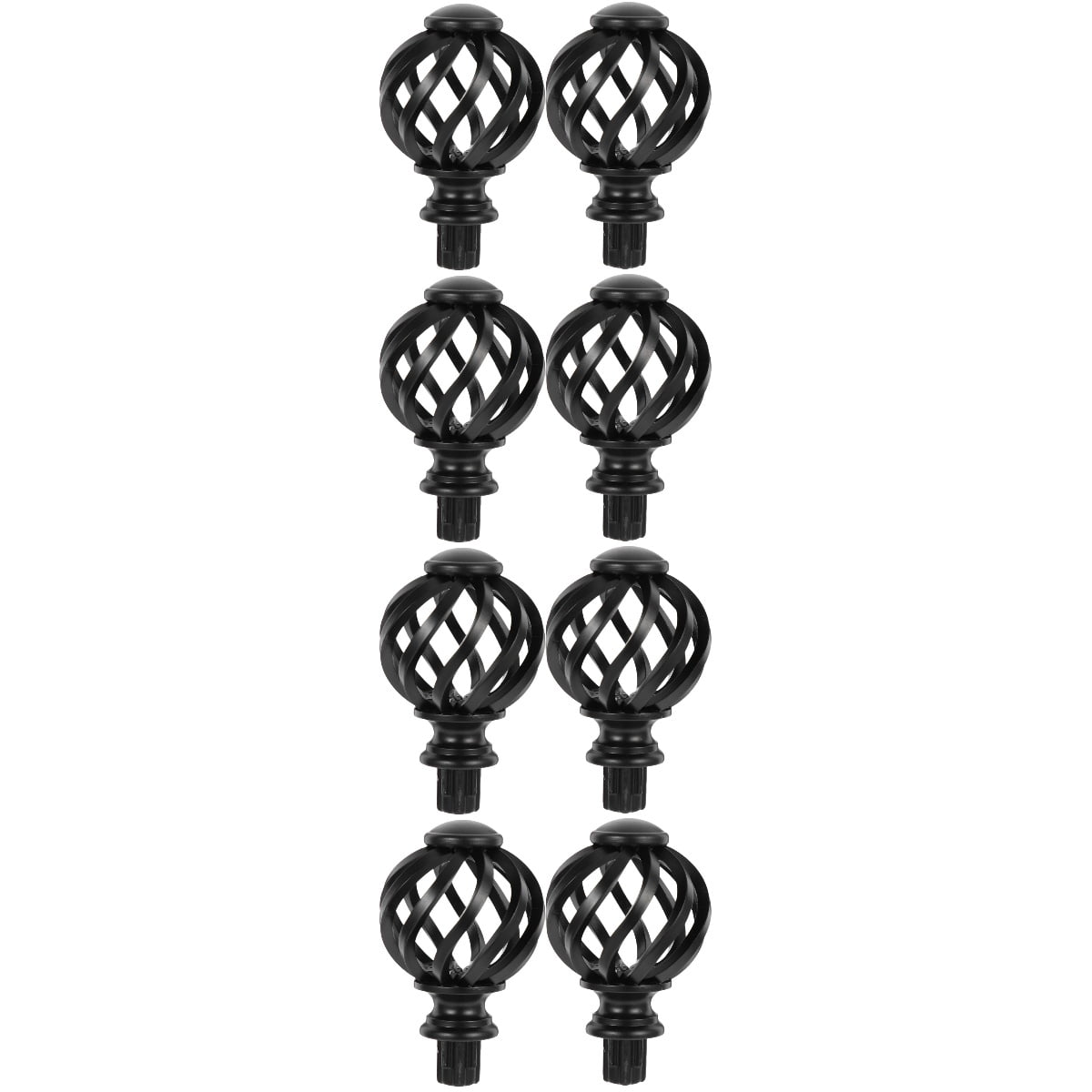 LHX 8 pcs Curtain Rod Finials Curtain Finials Ends Cap Curtain Pole ...