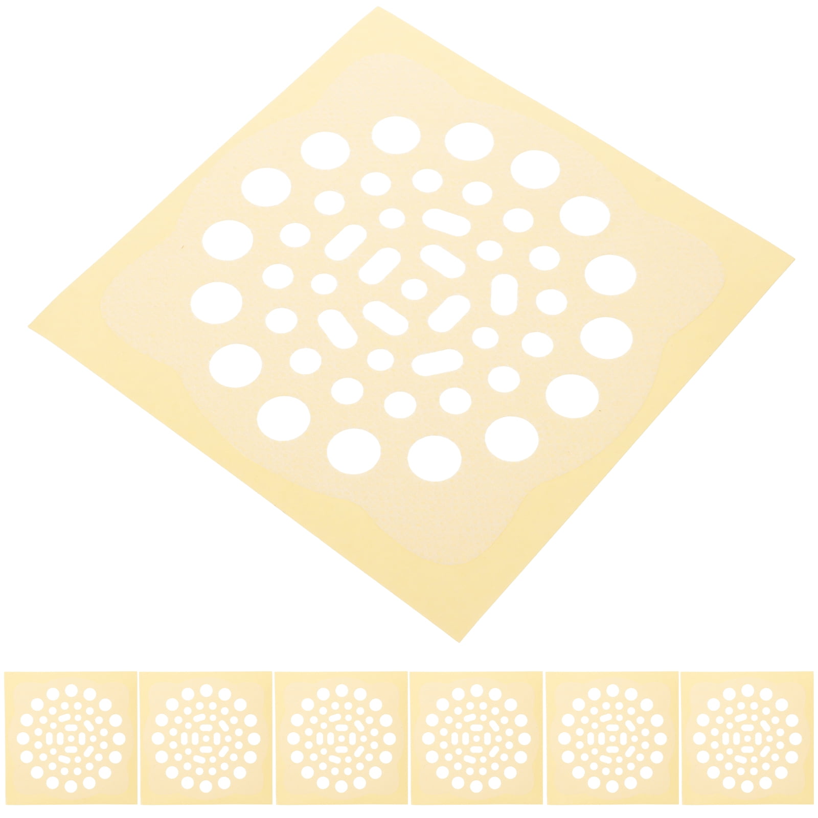 8 pcs Disposable Shower Drain Stickers Bathroom Floor Drain Anti Clog ...