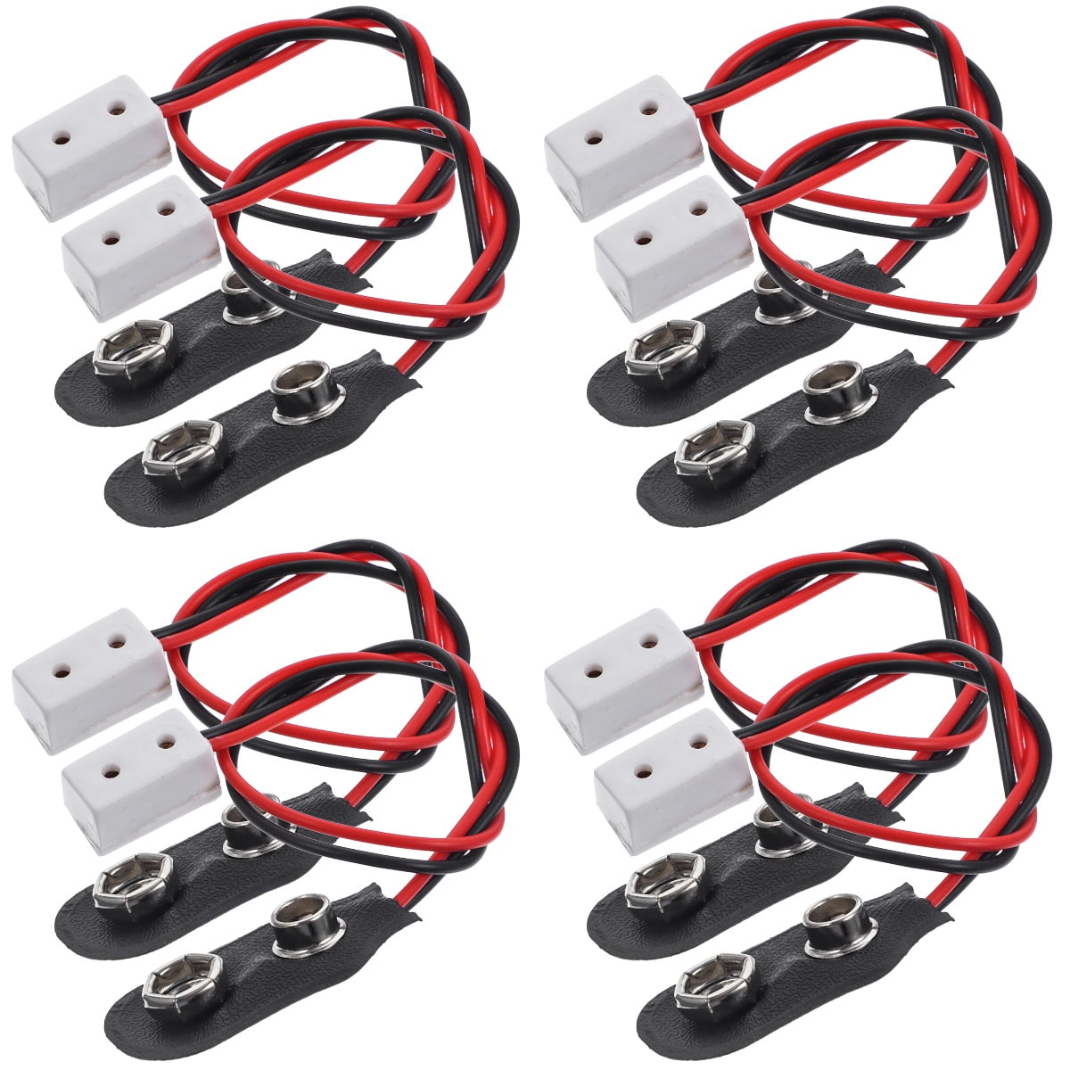 8 pcs Doll House Miniature 9V Light Power Supply Battery Connection ...