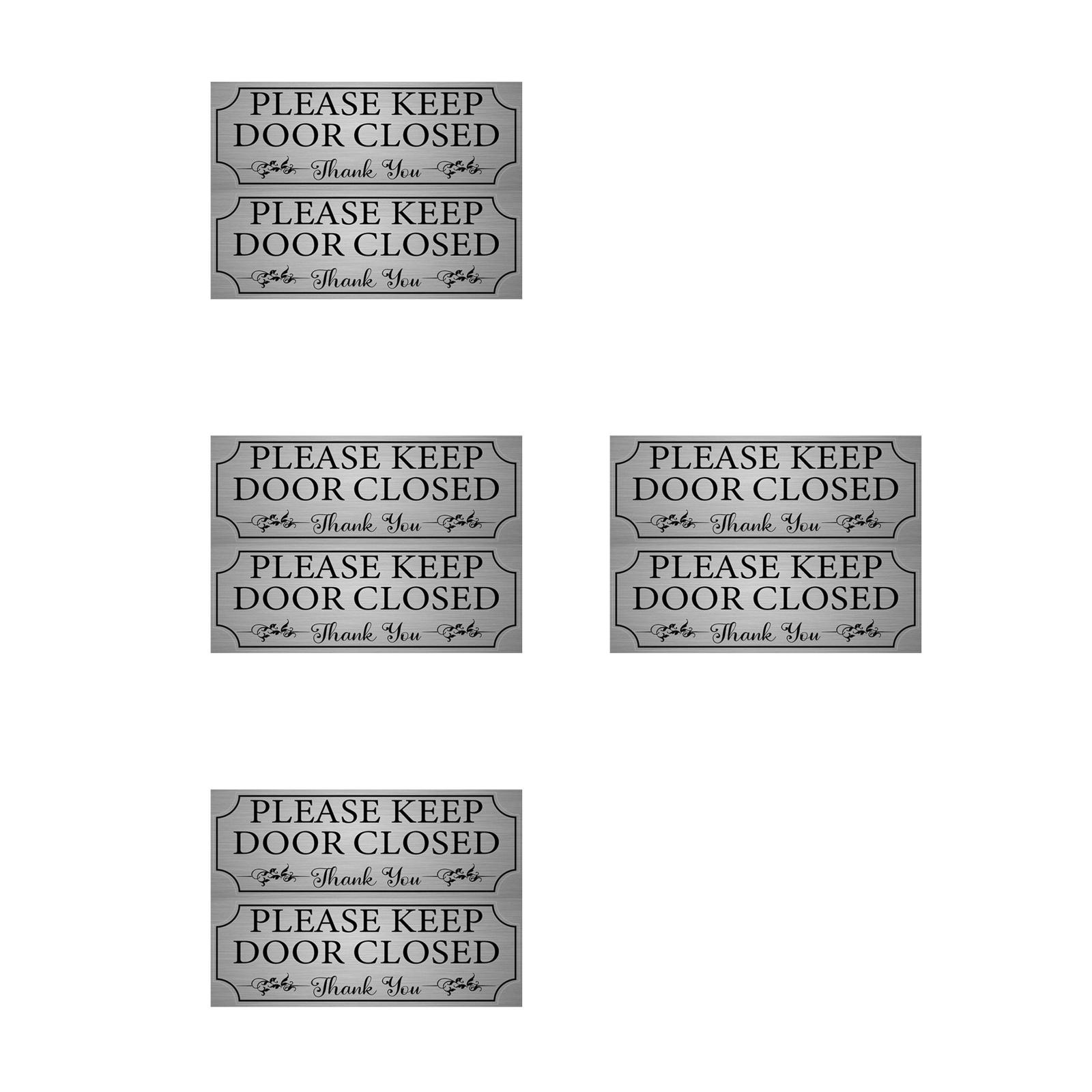 8 pcs Door Sign Decor Door Keeping Closing Sign Sticker Door Notice ...