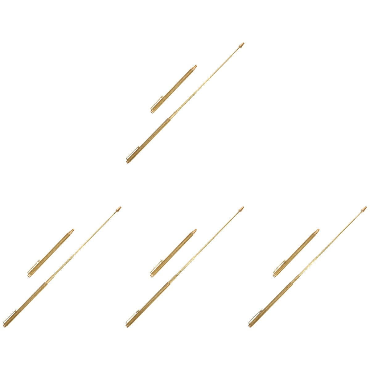 KAKOWELY Retractable Dowsing Rods Copper Golden 8Set - Walmart.com