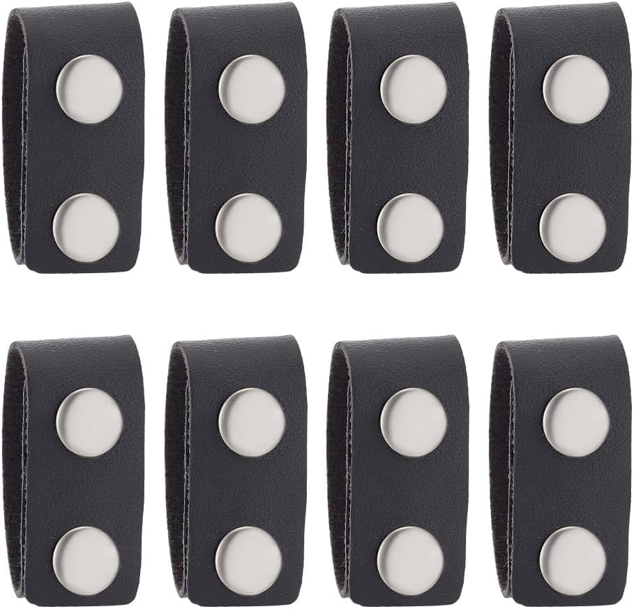 8 pcs Duty Belt Keeper with Double Snaps Key Clip for Outdoor Sports Belt Keepers with Gear Clip ...