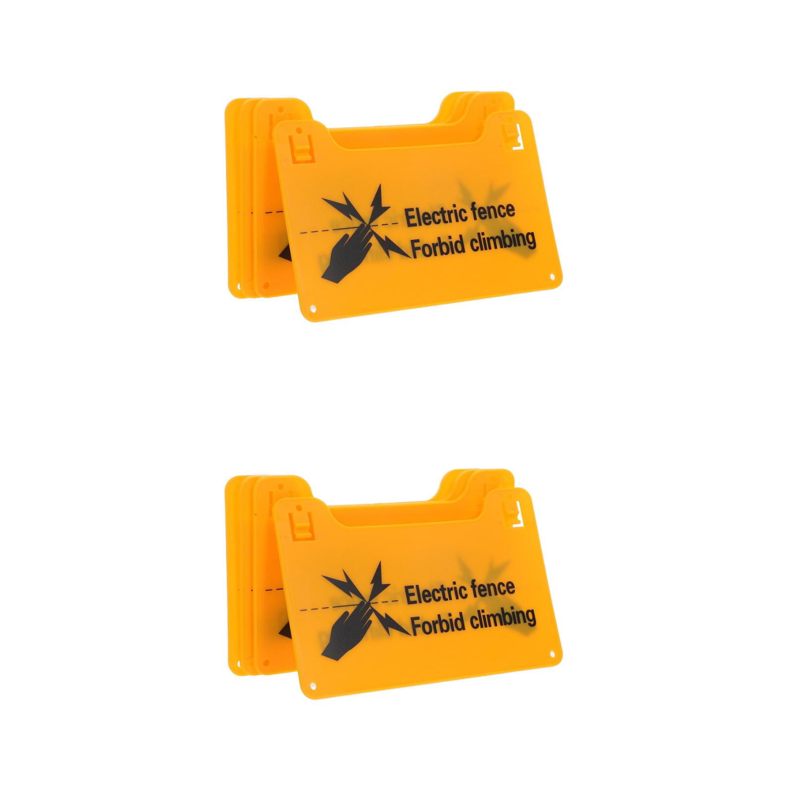 8 pcs Farm Electric Fence Signs Electric Fence Safety Labels Electric ...