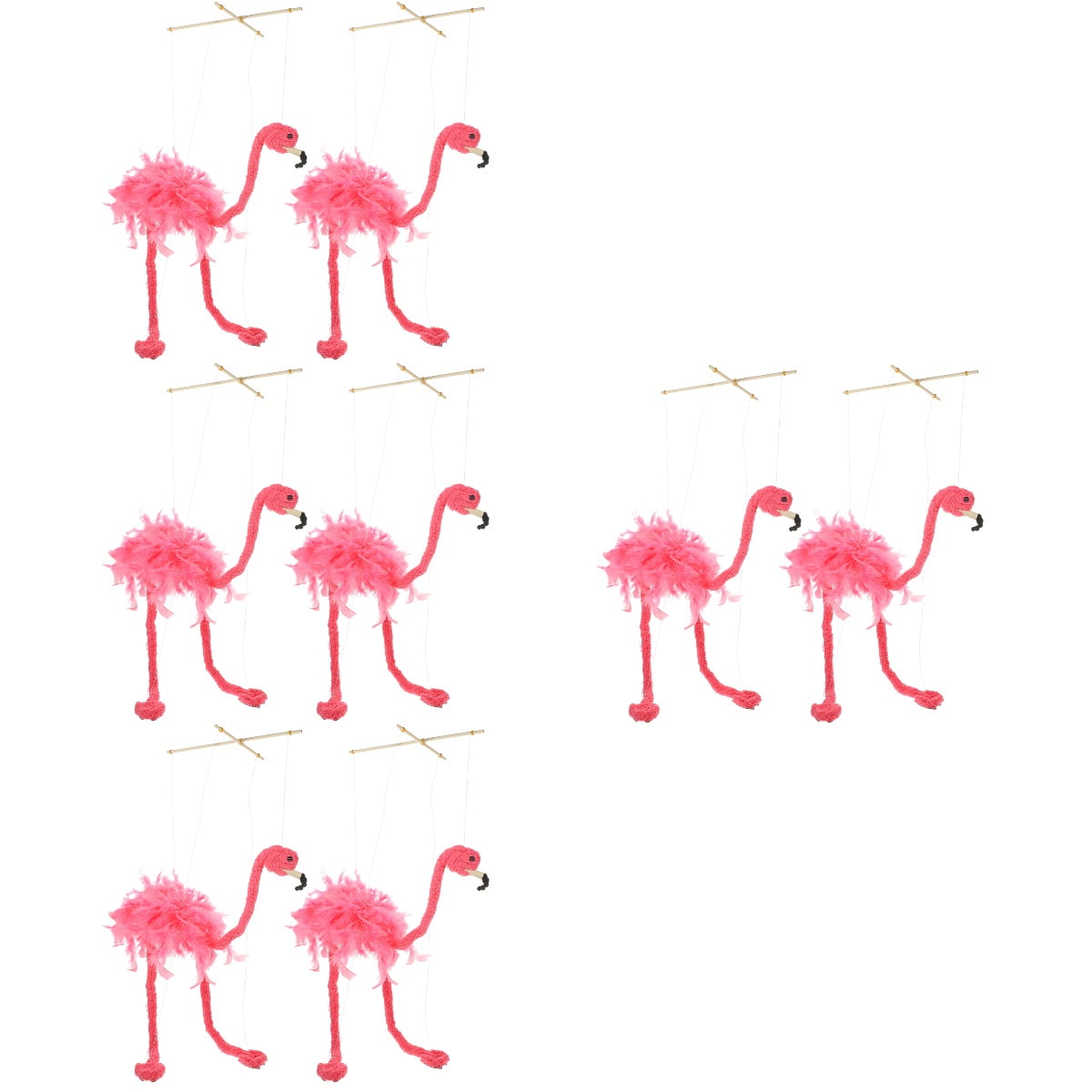 8 pcs Flamingo Marionette Puppet Plush Animals Marionette Puppet ...