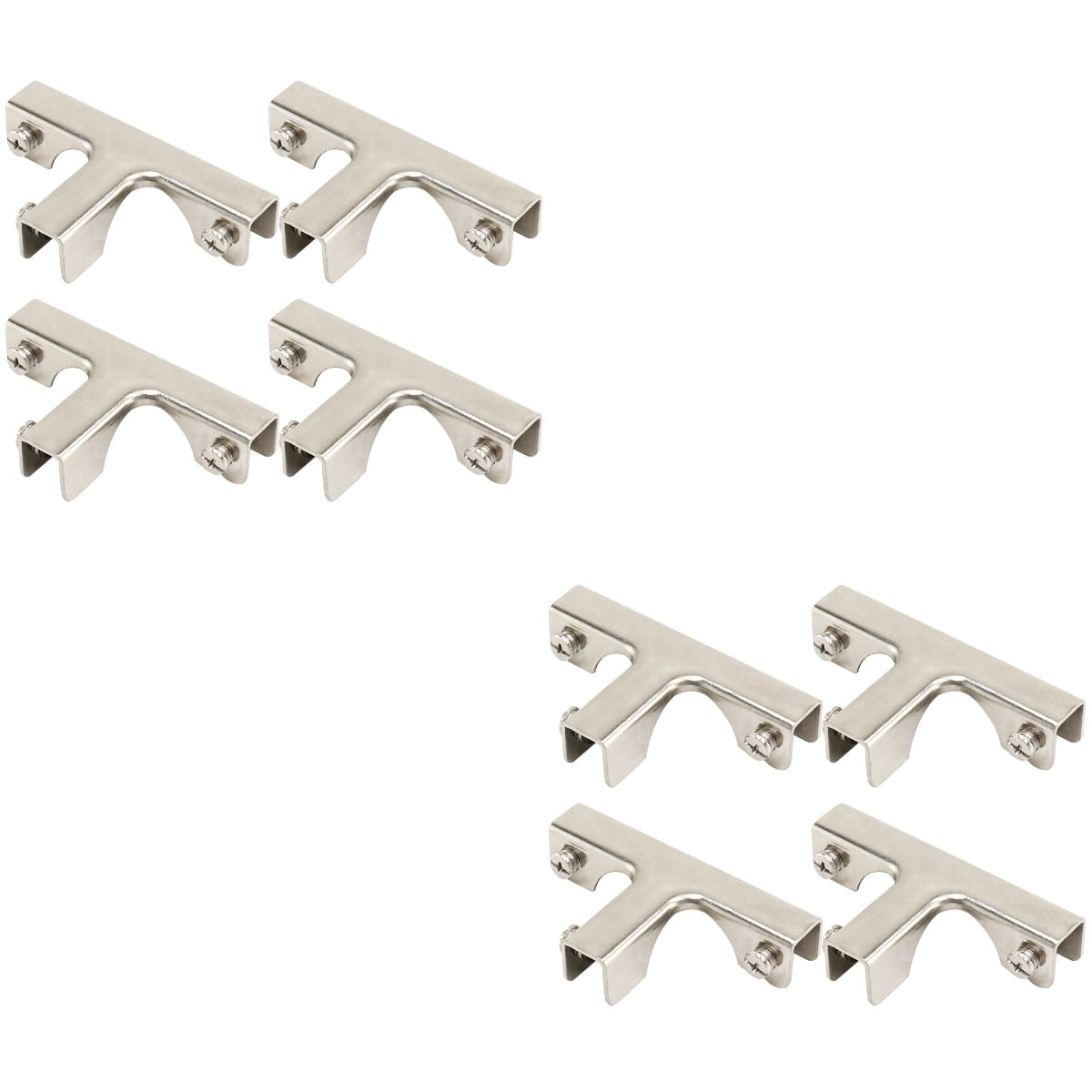 FENGGUIQU T Clamps Silver for Display Cabinets and Aquariums 8Pcs ...