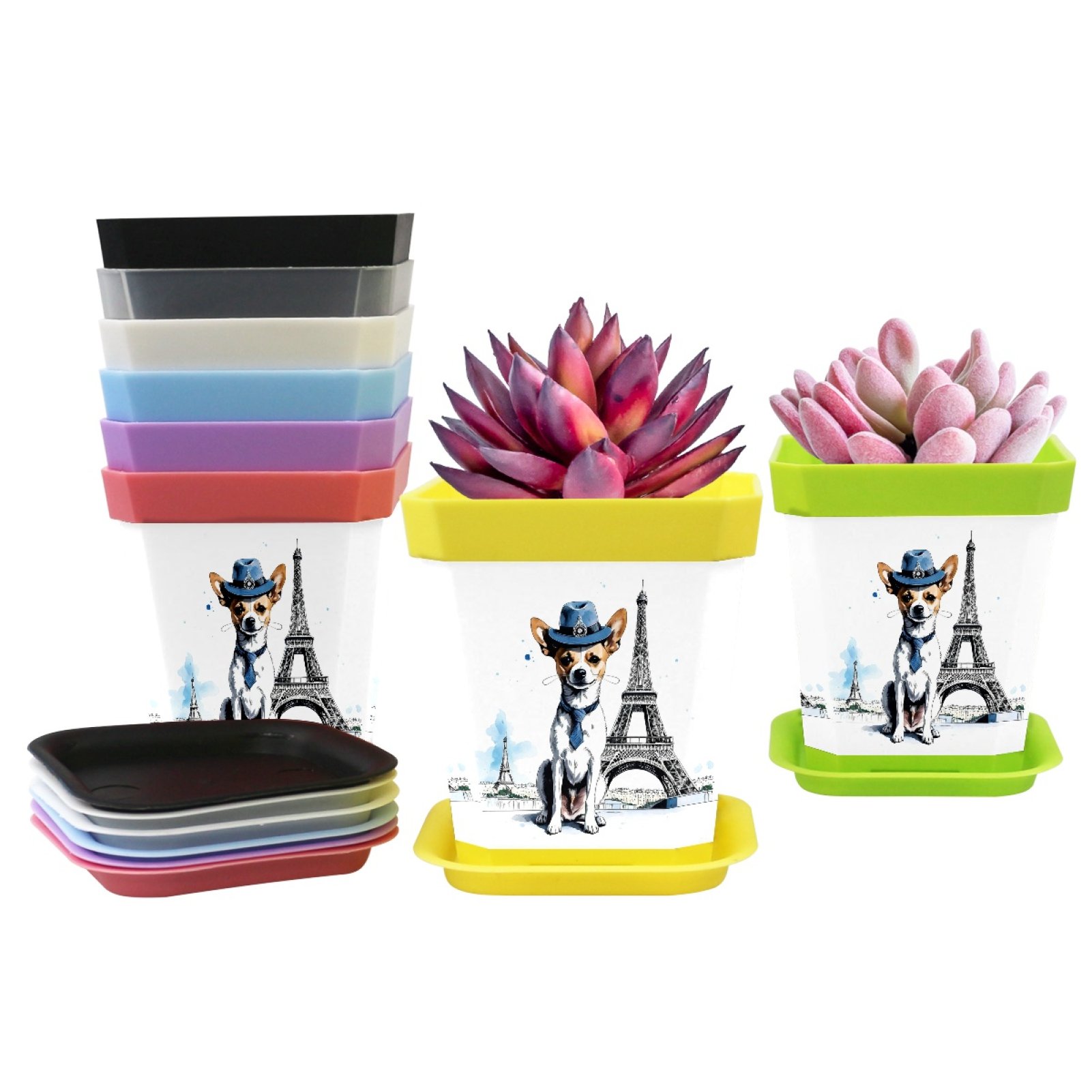 8 pcs Home Office Desk Garden small Plant Pot Indoor Decoration,plastic ...