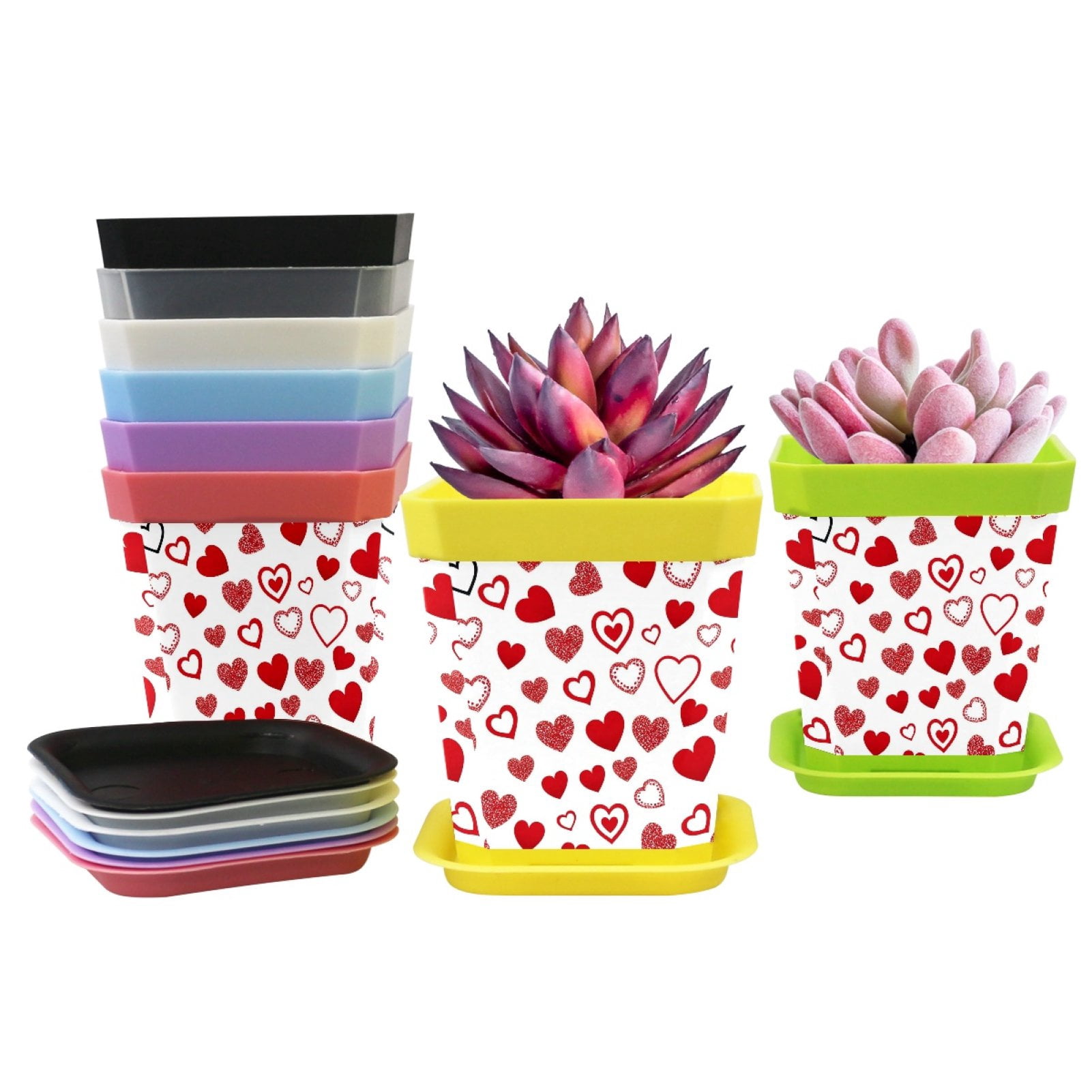 8 pcs Home Office Desk Garden small Plant Pot Indoor Decoration,plastic ...