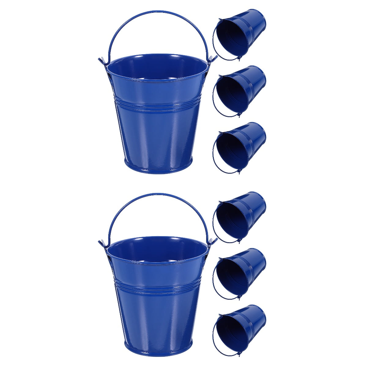 8 pcs Iron Buckets DIY Buckets with Handle Iron Flower Bucket Party ...