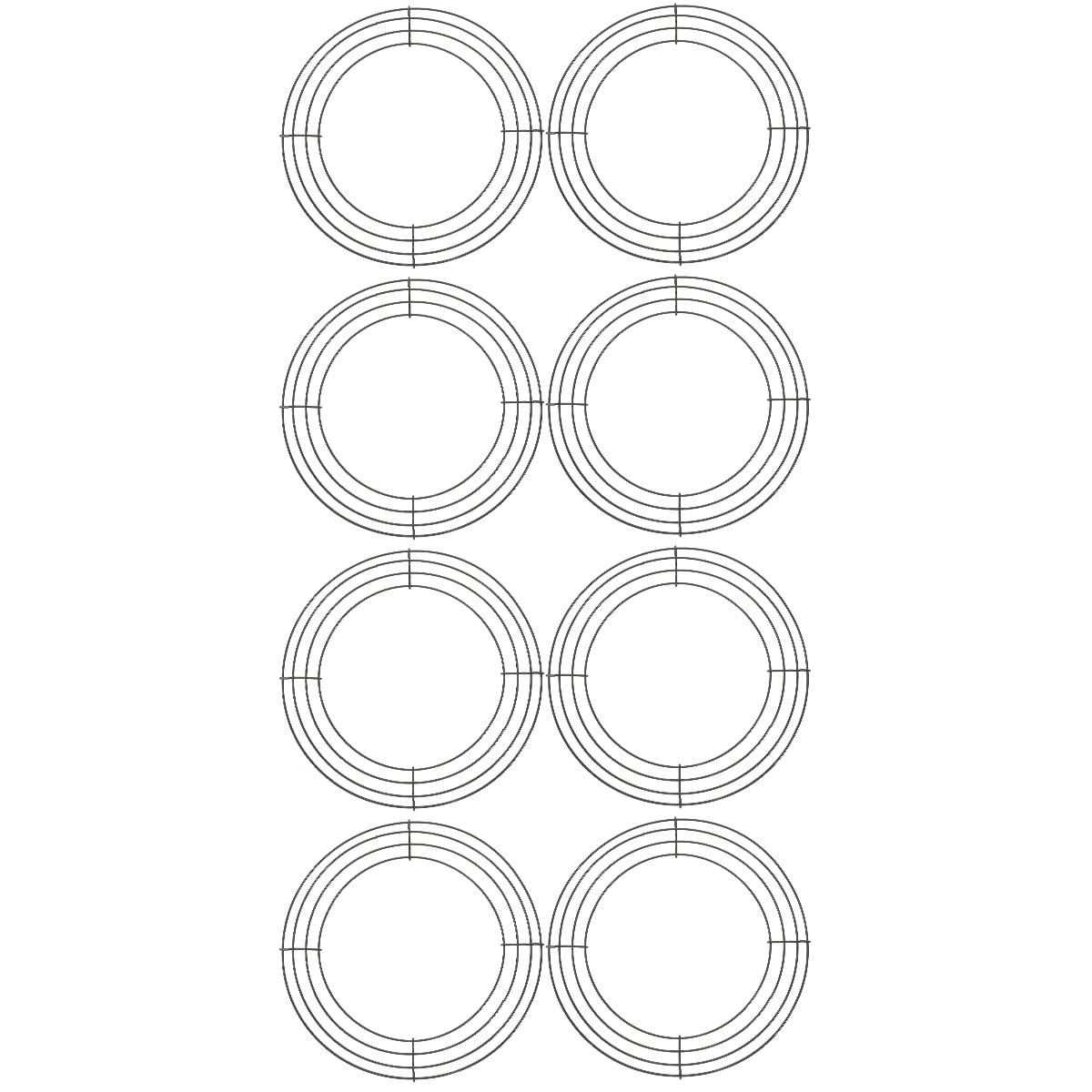8 pcs Iron Circle Wreath Frame Wire Wreath Rings Floral Wreath Frames ...
