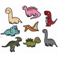 8 pcs Iron on Patches, Dinosaur Pattern Clothing Repair Appliques ...