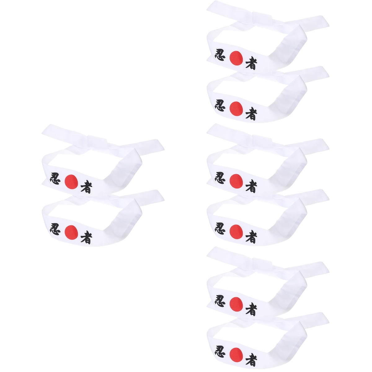 MERRYHAPY 8Pack White Japanese Style Ninja Print Hairband for Chef ...