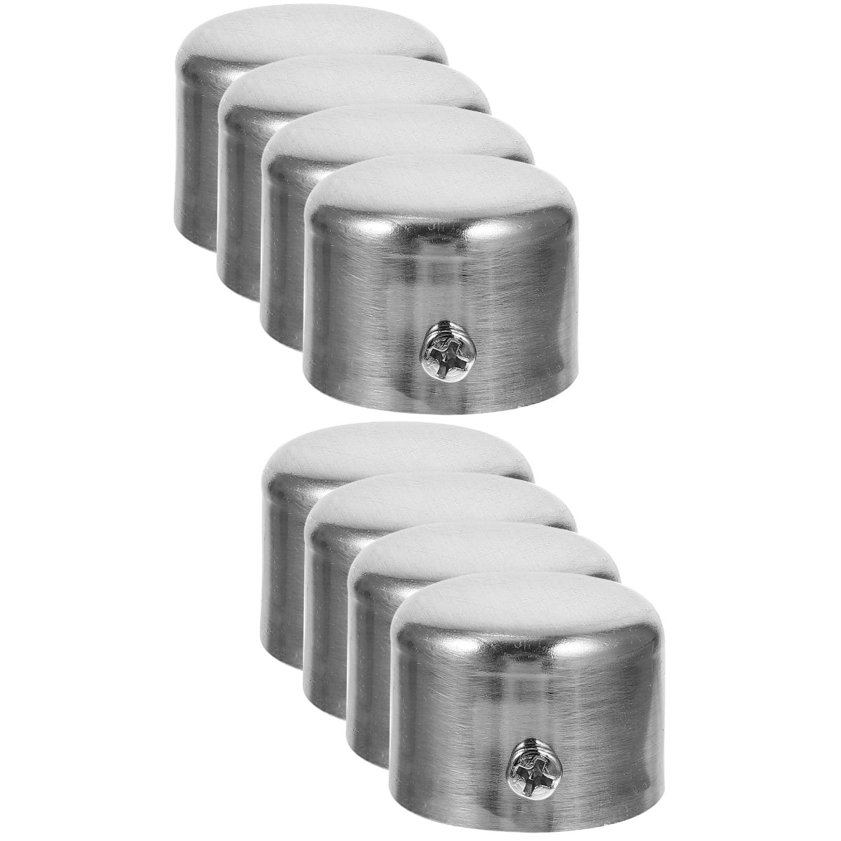 8 pcs Metal Curtain Rod Plug Metal Curtain End Caps Curtain Rod Finials ...