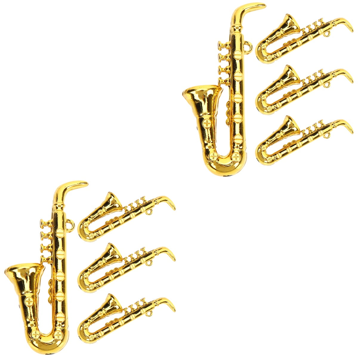 8 pcs Miniature Musical Instruments Mini Saxophones Models Doll House ...