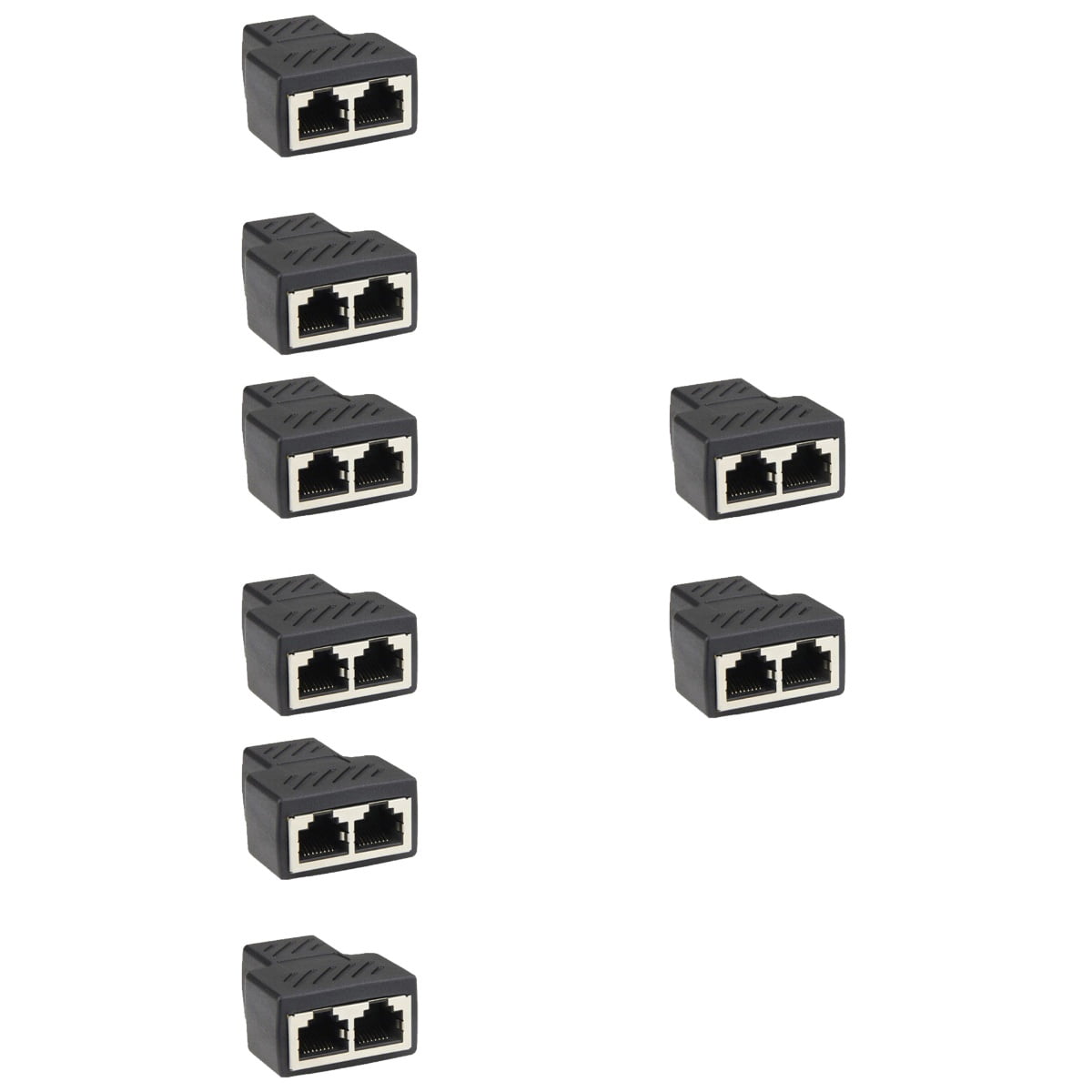 8 pcs Network Cable Connector Splitter Connector Black Network ...