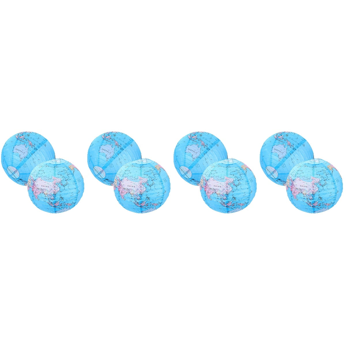 8 pcs Paper Earth Lanterns World Map Lantern Ornament Party Globe ...