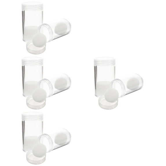 8 pcs Plastic Coin Tubes Coin Storage Holder Collectibles Coin ...