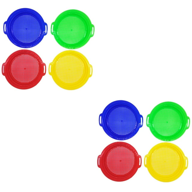 8 pcs Plastic Sand Sieve Kids Playing Toys Beach Sand Sieve Toy Funny ...