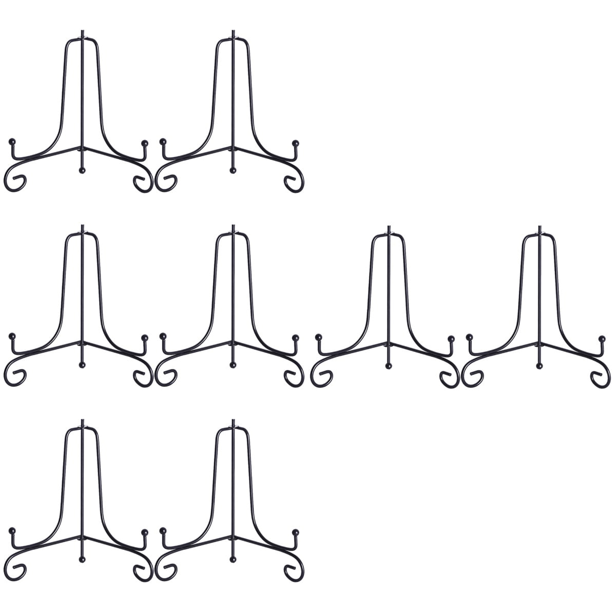 8 pcs Plate Stands Display Holders Wrought Iron Display Stands Photo ...