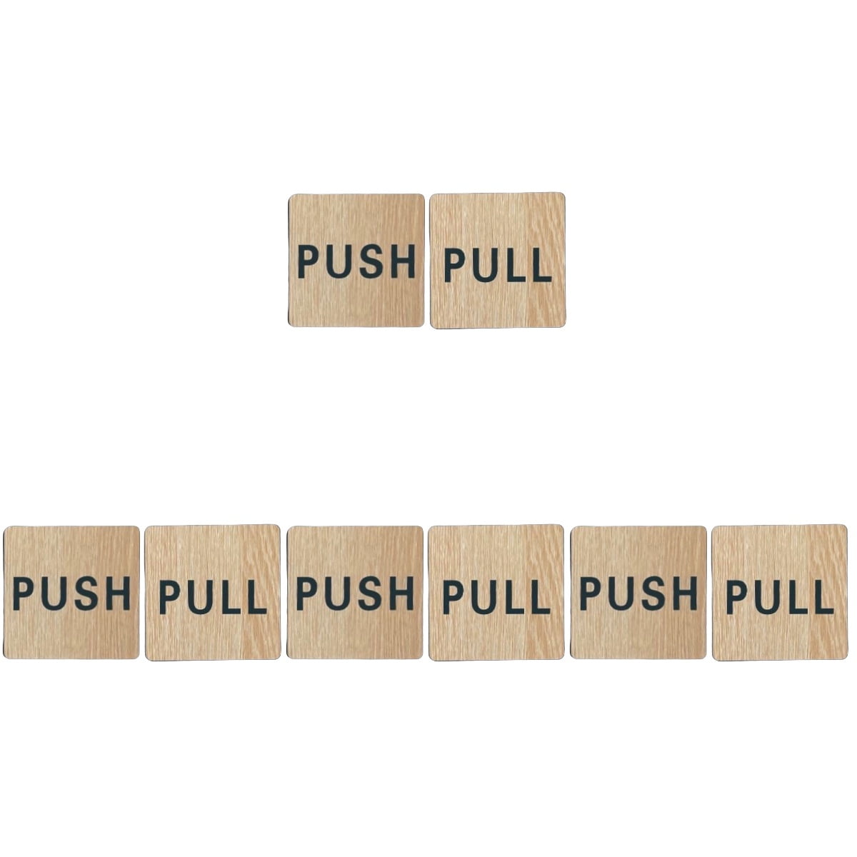 8 pcs Pull Push Door Signs Entrance Door Pull Push Signs Indication ...