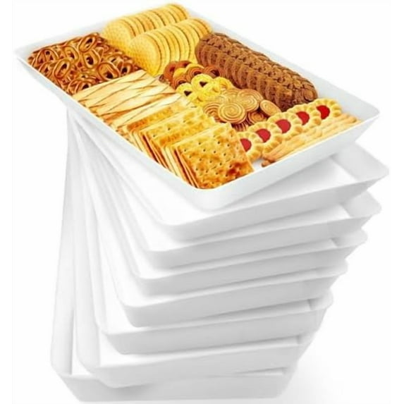 8 pcs Serving Tray for Entertaining, Serving Platters for Snacks, Fruit, Cookies, Dessert ...