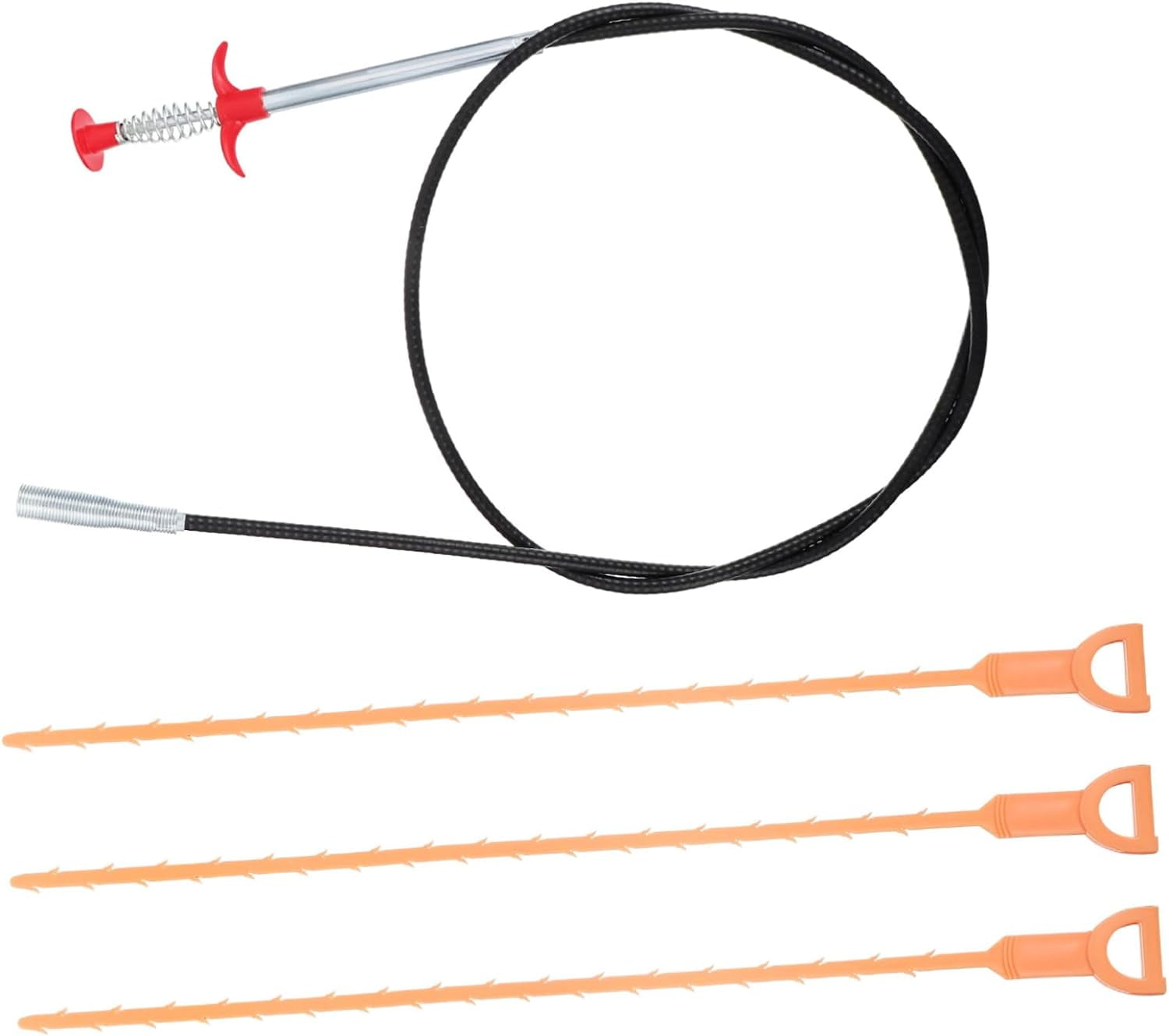 8 pcs Sewer Dredger Sink Cleaning Tools Bendable Pipe Dredge Hook Sink ...