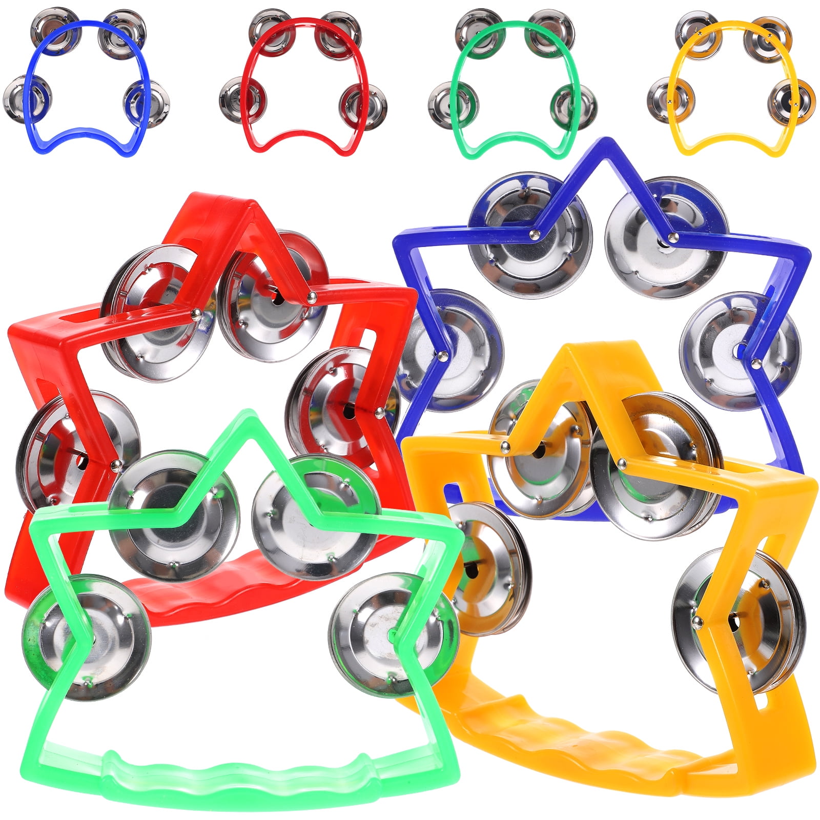 8 Pcs Kids Hand Shaking Bells Made of Plastic for with Bright Assorted ...