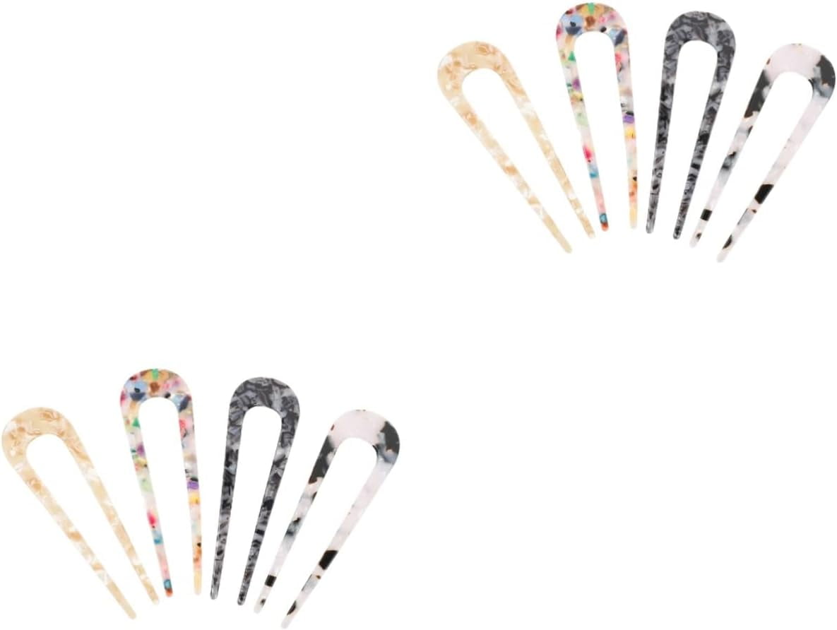 8 pcs Shape Fork Forks U- Pins Vintage Chignon Hairpins Hanfu Pin Updo ...