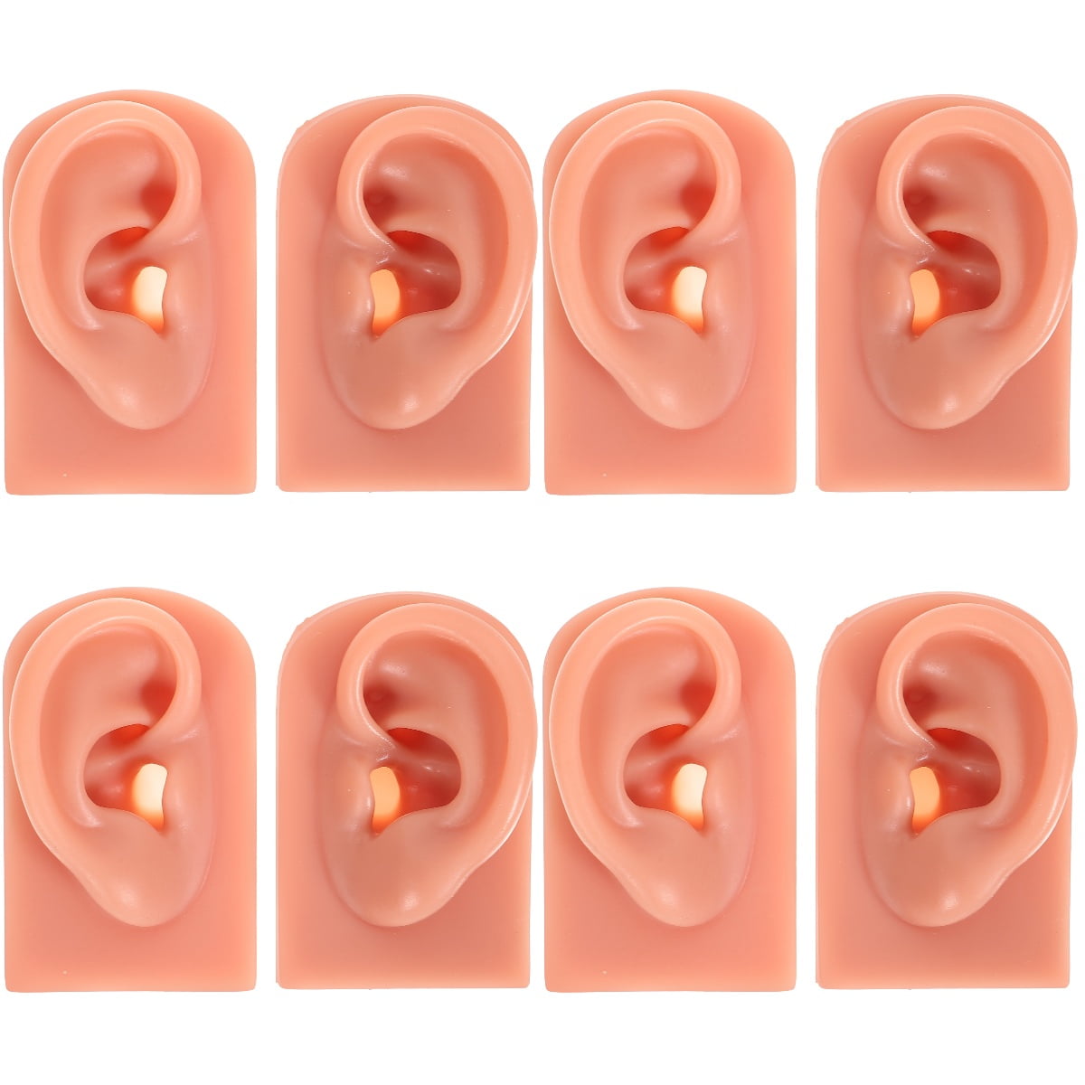 8 pcs Silicone Ear Piercing Models Practice Piercing Ears Artificial ...