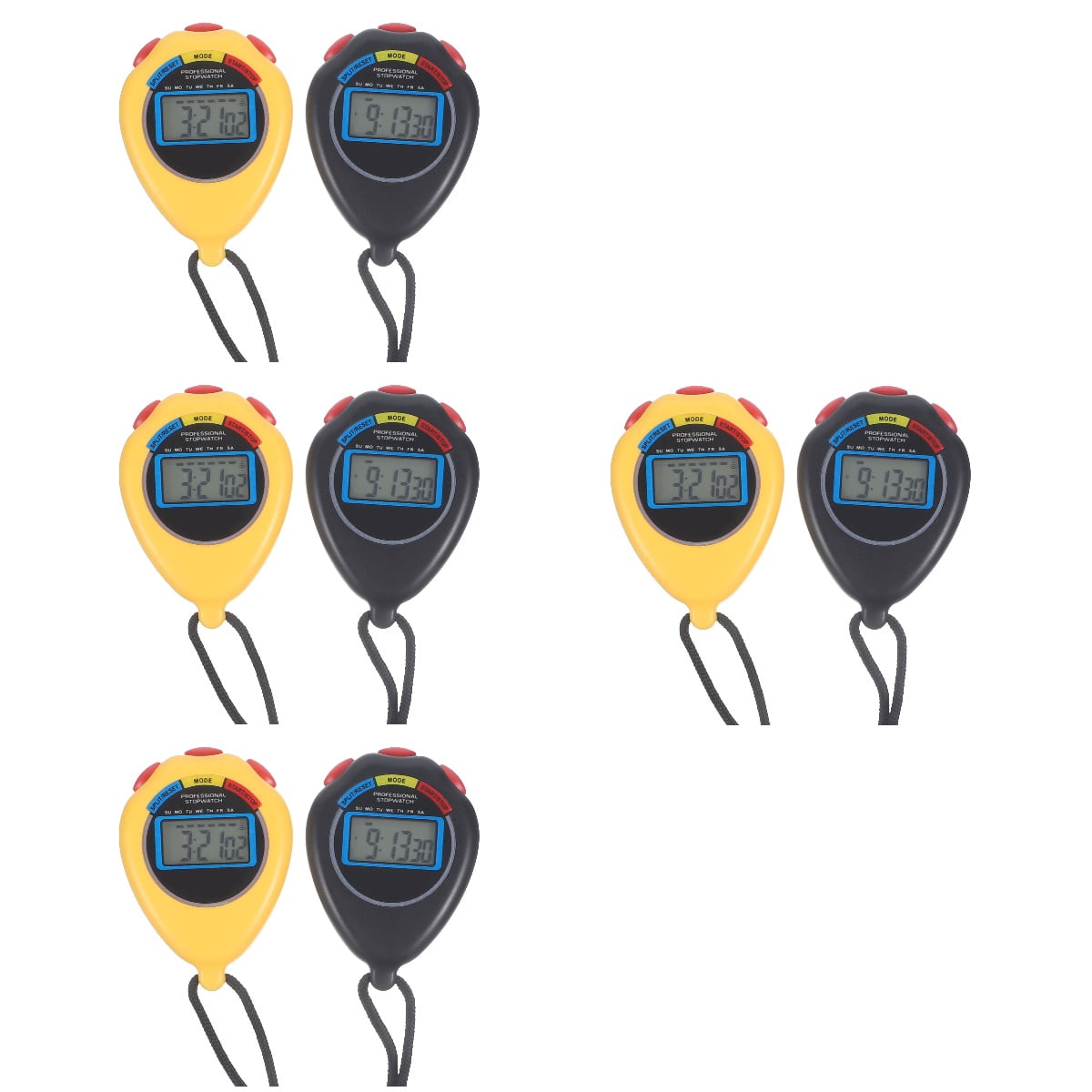 8 pcs Stop Watches Timer Digital Timer Sports Timer Electronic Time ...