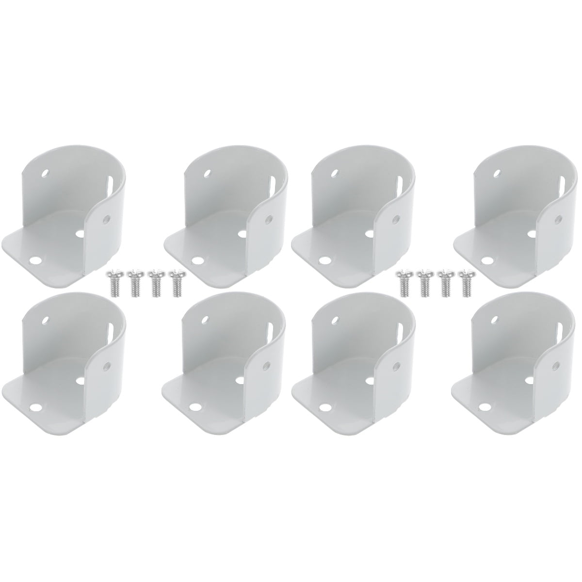 8 pcs U Shape Shelf Support Bathroom Pipe Socket Wardrobe Flange Rod ...