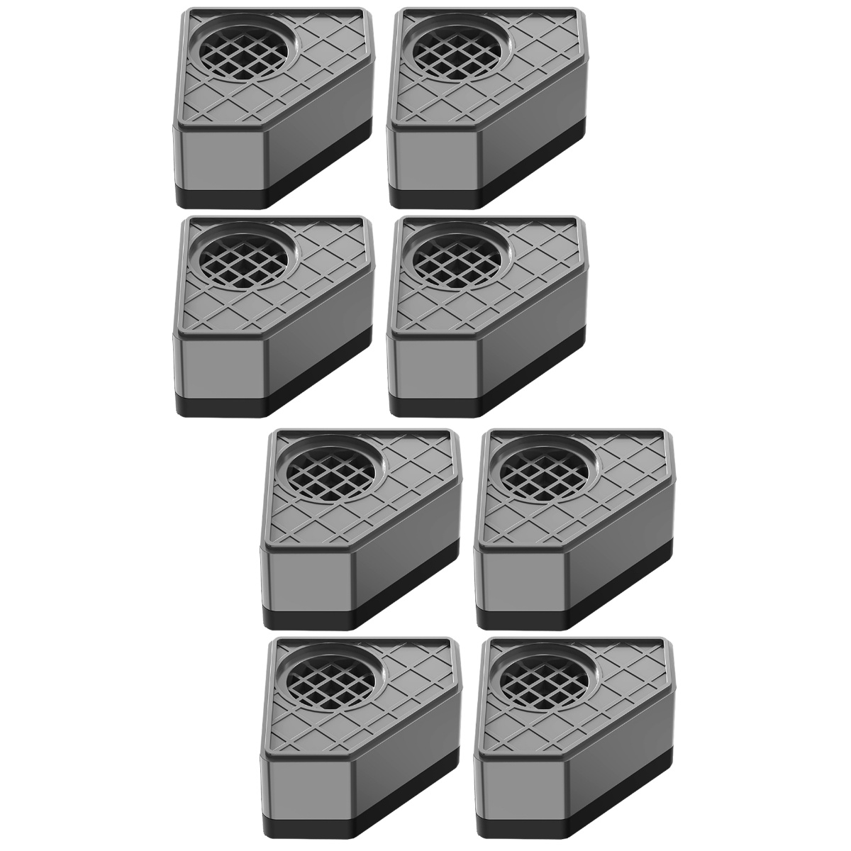 8 pcs Washing Machine Heightened Foot Mats Shockproof Washing Machine ...