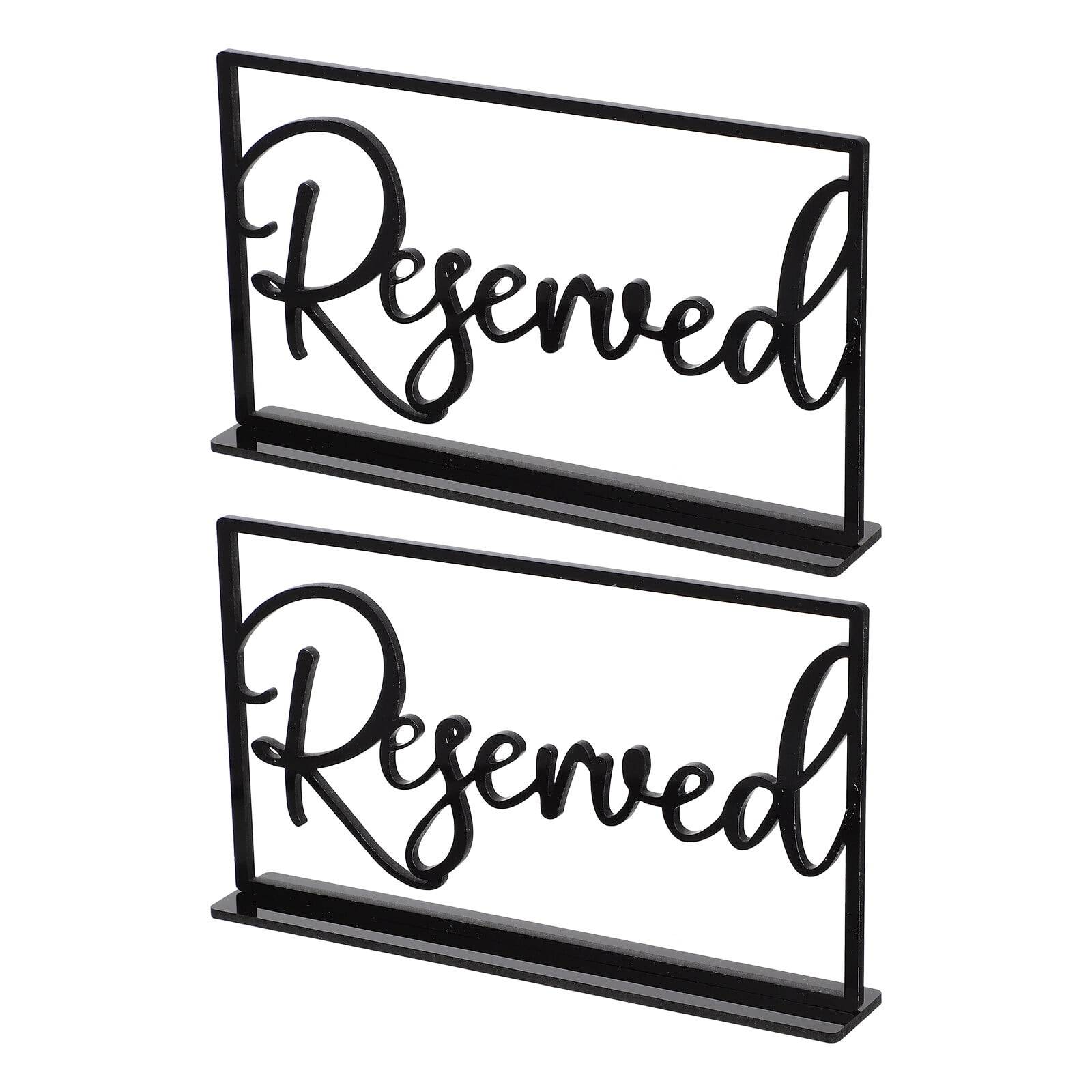 8 pcs Wedding Chair Reserved Signs Acrylic Wedding Chair Seats Signs ...