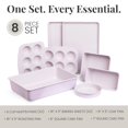8-piece Stackable Lavender Ceramic-coated Nonstick Bakeware Set ...