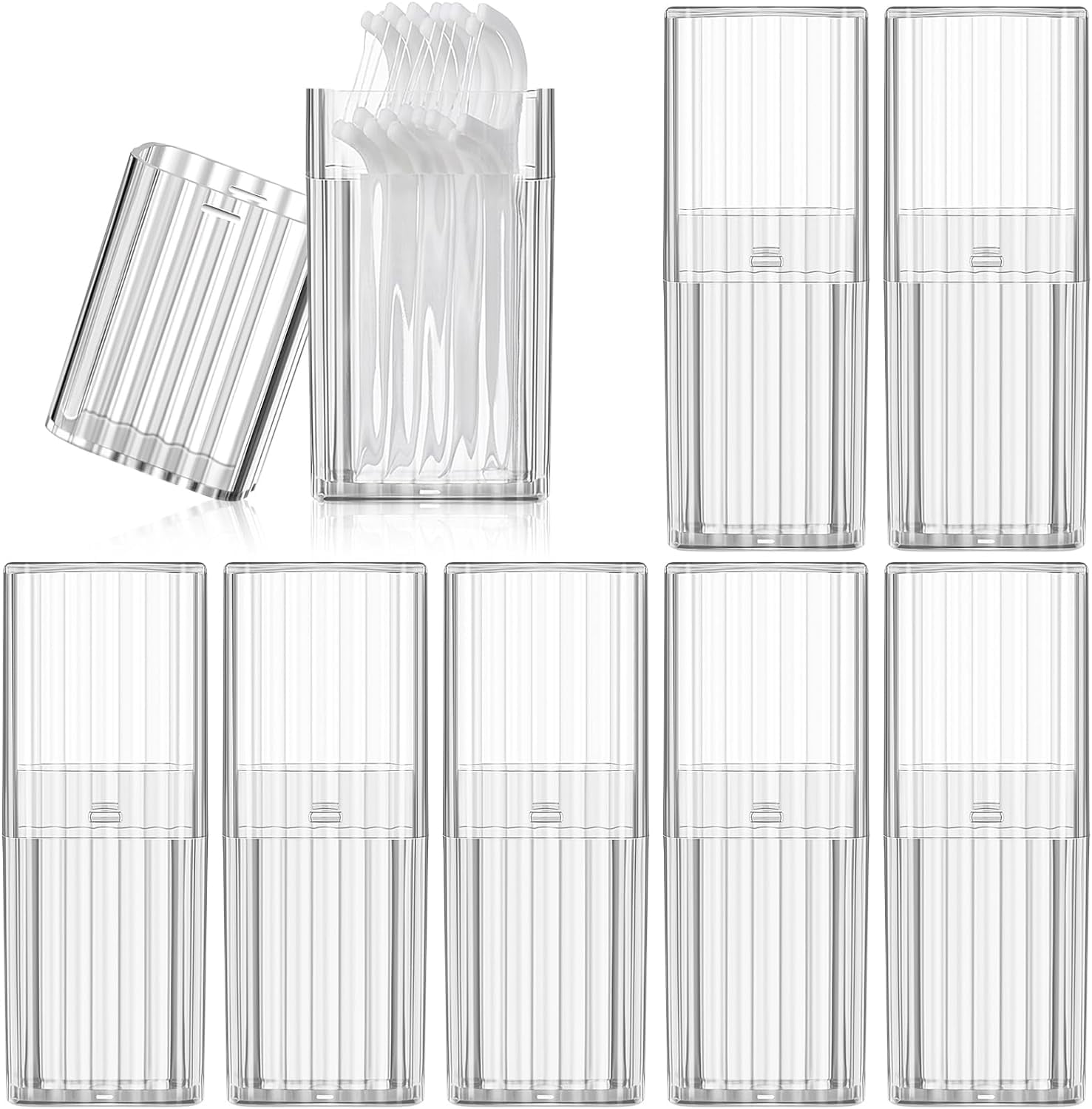8-piece item storage box portable creative storage case toothpick floss ...