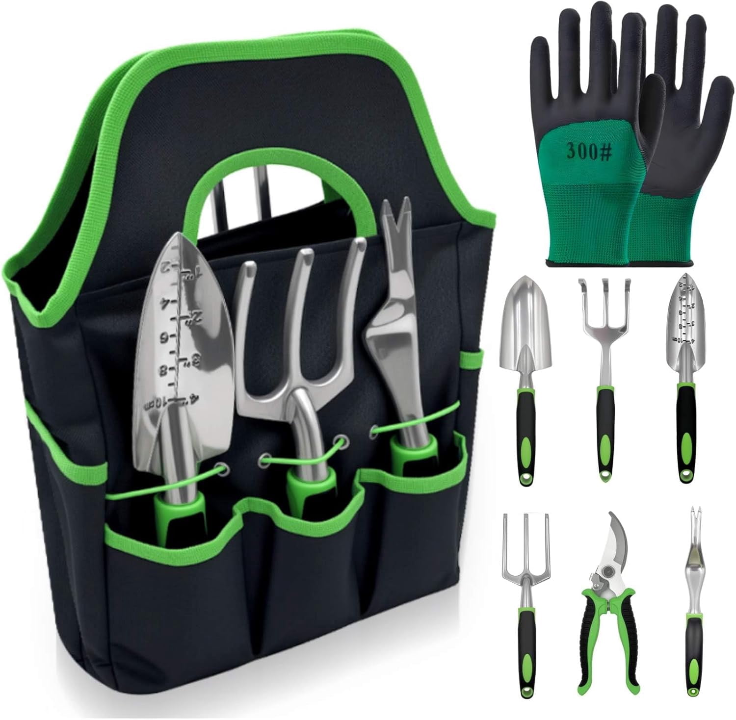 8-piece women's gardening tool set, non-slip heavy-duty hand gardening ...