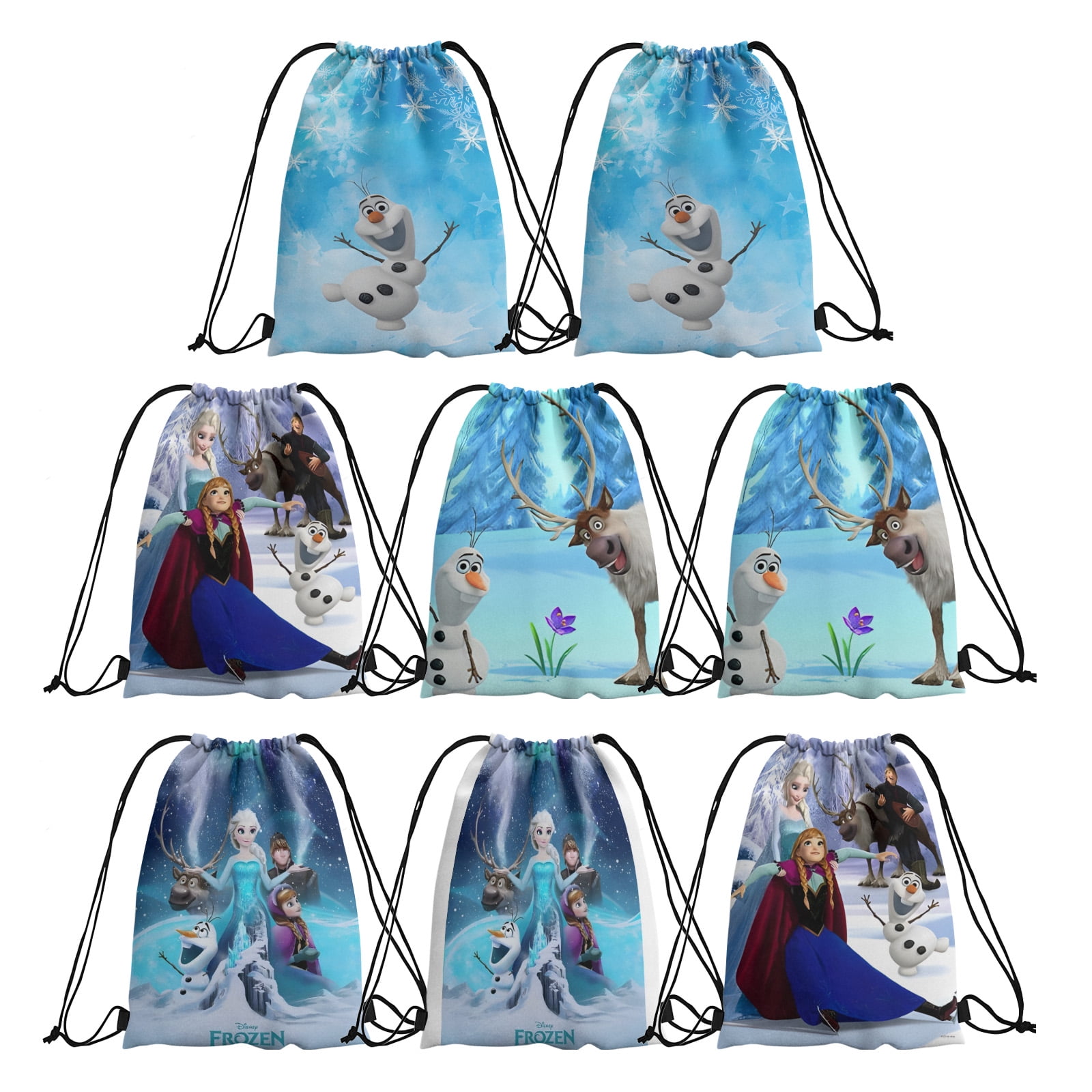 8 pieces Elsa Candy Drawstring Bag Elsa Drawstring Goodie Favor Bags ...