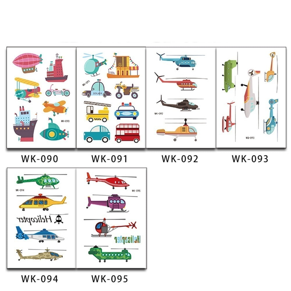 8 pieces of cartoon transportation stickers for children - Walmart.com