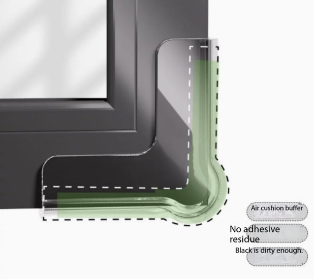 8 pieces of transparent protective covers, chewable corner wrappers ...