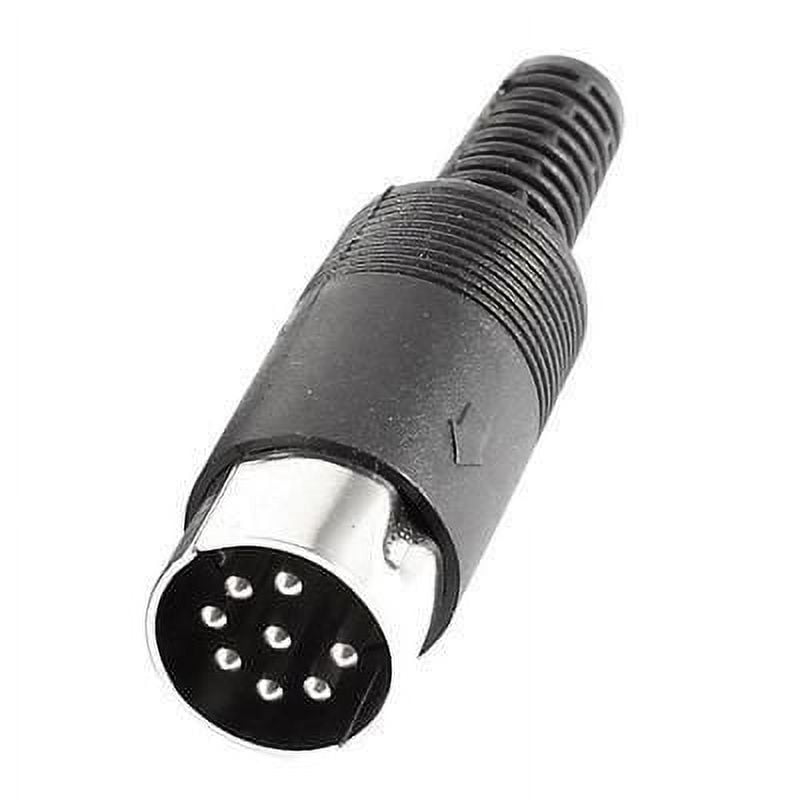 8-pin Male DIN connector, 270 Deg Pin pattern, Push-on Plastic Cover ...